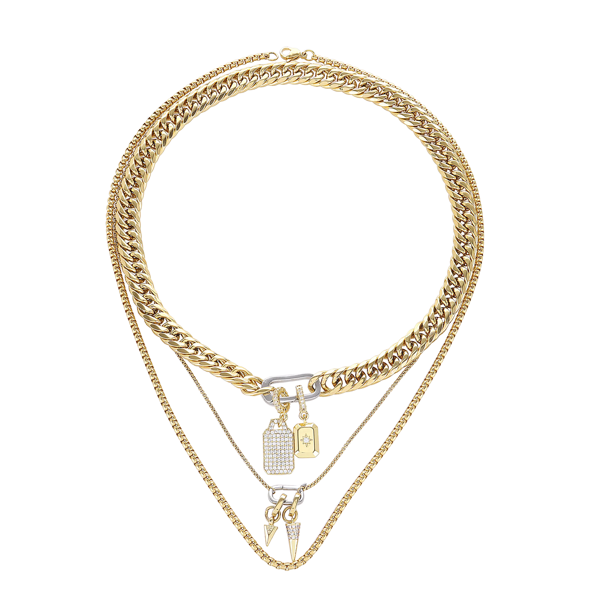 JUST CLICK TAG NECKLACE SET Artizan Joyeria JUST CLICK TAG NECKLACE SET Artizan Joyeria