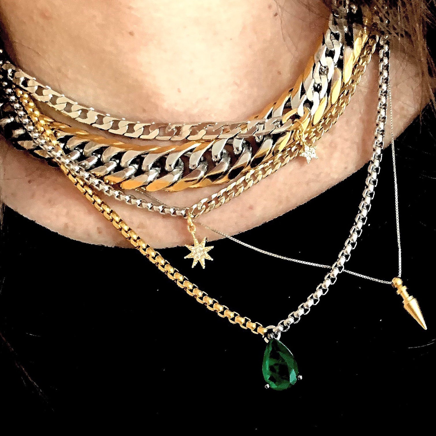 9mm Mixed Metal Chain Necklace– Artizan Joyeria