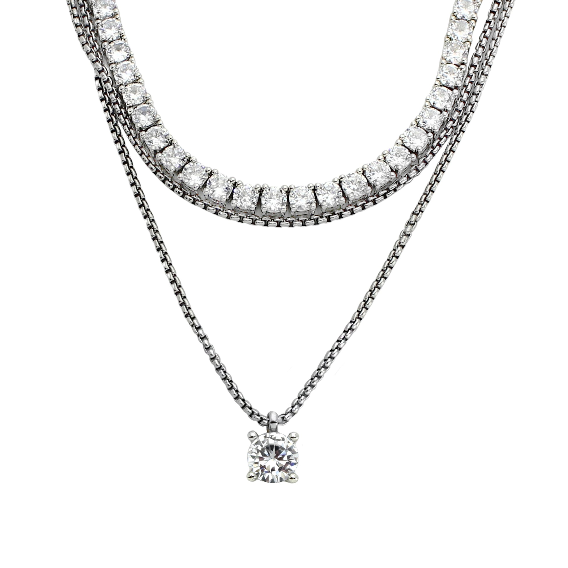 Tennis Layered Necklace Set– Artizan Joyeria